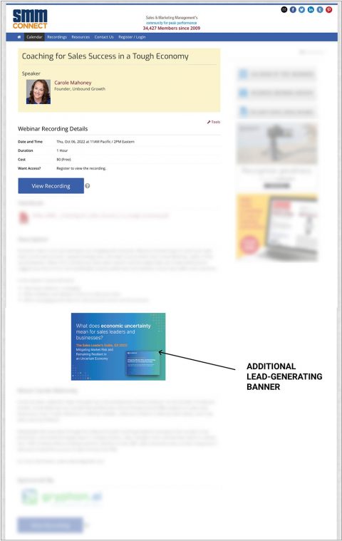 Webinars | Sales & Marketing Management